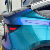 China Matte Diamond Purple Blue Car Interior Vinyl Wrap 1.52x17m Racing Sticker Full Body Decals for sale