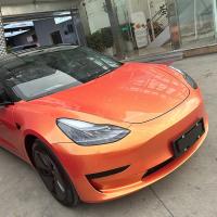 China Matte Diamond Gold Orange Reflective Car Sticker Vinyl Wrap Roll 1.52x17m 160 Micron for Vehicle Interior Exterior for sale