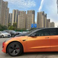 China Matte Diamond Gold Orange Reflective Car Sticker Vinyl Wrap Roll 1.52x17m 160 Micron for Vehicle Interior Exterior for sale