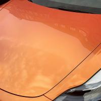 China Matte Diamond Gold Orange Reflective Car Sticker Vinyl Wrap Roll 1.52x17m 160 Micron for Vehicle Interior Exterior for sale