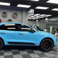 China Sparkle Sky Blue Glitter Diamond Vinyl Car Wrap 1.52x17m Roll Removable Adhesive for sale