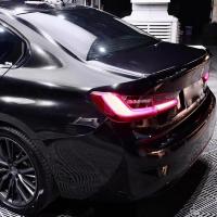 China Gloss Black Vinyl Car Wrap Film 1.52x17m Removable Adhesive for Vehicle Color Change for sale