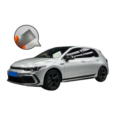 China Satin Silver Chrome Car Wrap Vinyl Film 1.52x17m Removable Adhesive Heavy Metal Sparkle for sale