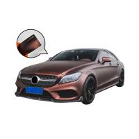 China Satin Coffee Brown Car Wrap Vinyl 1.52x17m Polyurethane Film Vehicle Wrapping for sale