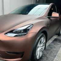 China Satin Coffee Brown Car Wrap Vinyl 1.52x17m Polyurethane Film Vehicle Wrapping for sale