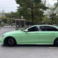 China Flat Hazy Green Car Wrapping Film 1.52x17m Vinyl Wrap with Removable Adhesive for Automotive for sale