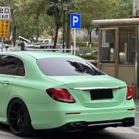 China Flat Hazy Green Car Wrapping Film 1.52x17m Vinyl Wrap with Removable Adhesive for Automotive for sale