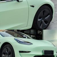 China Flat Hazy Green Car Wrapping Film 1.52x17m Vinyl Wrap with Removable Adhesive for Automotive for sale
