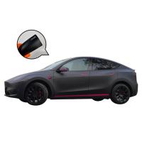 China Satin Black Car Vinyl Wrap Film 1.52x17m Removable Adhesive 160 Micron for Cars Trucks for sale