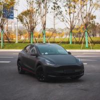 China Satin Black Car Vinyl Wrap Film 1.52x17m Removable Adhesive 160 Micron for Cars Trucks for sale