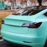 China Satin Baby Blue Vinyl Wrap Film 1.52x17m Car Color Change Sticker Removable Adhesive for sale