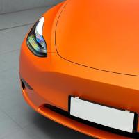 China Ultimate Flat Orange Car Color Changing Film 1.52x17m PPF Vinyl Wrap with 160 Micron Thickness for sale