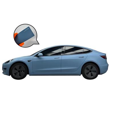 China Custom Flat China Blue Car Wrap Vinyl Film 1.52x17m Polyurethane Vehicle Wrap for sale