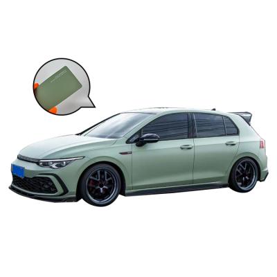 China Flat Khaki Light Green Vinyl Wrap 1.52x17m Car Metal Paint Color Changing Sticker Film for sale