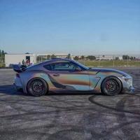 China Flat Laser Grey Car Vinyl Wrap 1.52x17m Color Changing Sticker Custom Wholesale for sale