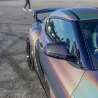 China Flat Laser Grey Car Vinyl Wrap 1.52x17m Color Changing Sticker Custom Wholesale for sale