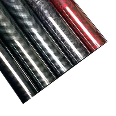 China Simulated Carbon Fiber Vinyl Wrap 1.52x17m Roll Removable Adhesive for Car Truck for sale