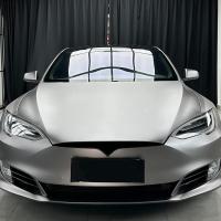 China Matte Pearl Metal Grey Chameleon Car Wrap Vinyl Film 1.52x17m Roll Removable Adhesive for sale