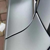 China Satin Brushed Iron Grey Car Wrap Vinyl Film 1.52x17m Removable Adhesive Protective Wrap for sale