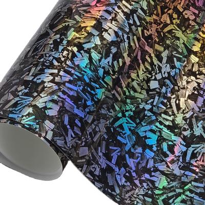 China Simulated Carbon Fiber Vinyl Wrap Roll 1.52x17m 160 Micron for Car Body Decoration for sale