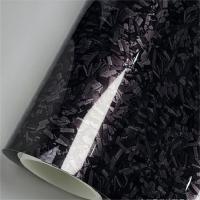 China PET Release Liner Black Gold Carbon Fiber Vinyl Wrap 1.52x18m 6D HD for sale