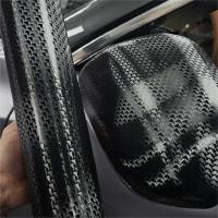 China PET Release Liner Black Gold Carbon Fiber Vinyl Wrap 1.52x18m 6D HD for sale