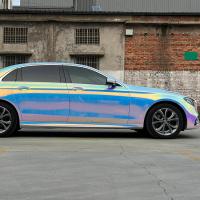 China Rainbow Chrome White Car Wrap Vinyl Film 1.52x17m Roll High Quality Removable Adhesive for sale