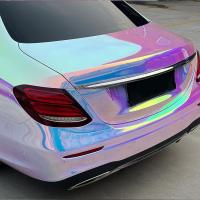 China Rainbow Chrome White Car Wrap Vinyl Film 1.52x17m Roll High Quality Removable Adhesive for sale