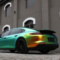 China Rainbow Chrome Black Car Wrap Vinyl Film 1.52x17m High Quality Removable Adhesive for sale