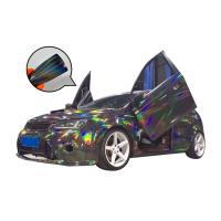 China Wholesale Laser Electroplated Black Car Decals 3M Vinyl Wrap 1.52x17m Removable Adhesive for sale