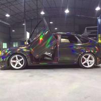 China Wholesale Laser Electroplated Black Car Decals 3M Vinyl Wrap 1.52x17m Removable Adhesive for sale