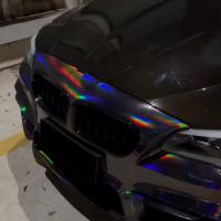 China Wholesale Laser Electroplated Black Car Decals 3M Vinyl Wrap 1.52x17m Removable Adhesive for sale