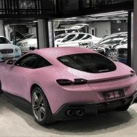 China Pink Car Wrap Vinyl Film 1.2x17m Removable Adhesive Vehicle Livery Wrap for sale