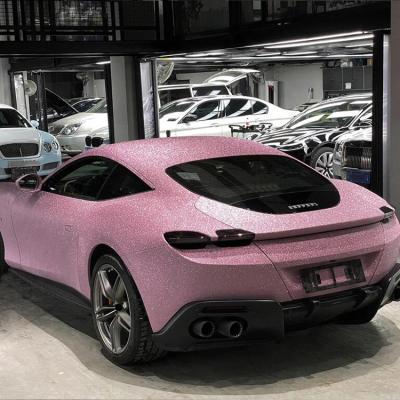 China PET Vinyl Wrap Film  Super Diamond Pink Protective Film 7–8 mil For Car Livery Wrap Vehicle Wrap Wrap Shop for sale