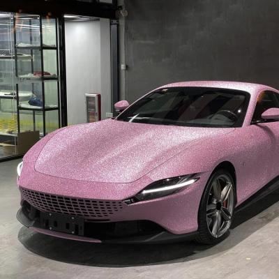 China Pink Car Wrap Vinyl Film 1.2x17m Removable Adhesive Vehicle Livery Wrap for sale