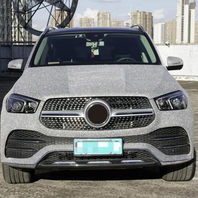 China Super Diamond Silver Car Wrap Vinyl 1.2x17m 160 Micron Removable Adhesive for sale