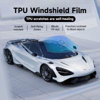 China 7.5mil Explosion Proof Self Healing TPU Windshield Protection Film Clear No Glue Residue Anti Stone Chips for Cars for sale