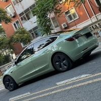 China Macaron Avocado Green Car Vinyl Wrap 1.52x17m Roll Removable Adhesive Decal Sticker for sale