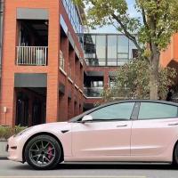 China Peach Pink Removable Car Wrap Vinyl Film 1.52x17m 160 Micron for Auto Body for sale