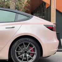 China Peach Pink Removable Car Wrap Vinyl Film 1.52x17m 160 Micron for Auto Body for sale