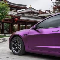 China Matte Chrome Purple Car Wrap Vinyl with Electroplated Surface and UV Proof Protection for sale