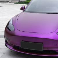 China Matte Chrome Purple Car Wrap Vinyl with Electroplated Surface and UV Proof Protection for sale