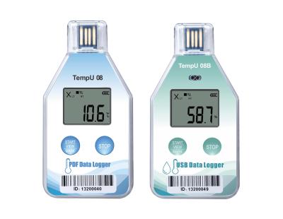 China Single Use Temperature Humidity PDF Data Logger With LCD Display WHO PSQ Approved for sale
