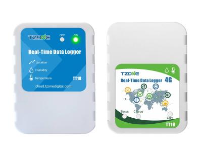China 4G 5G Real Time Temperature Humidity Light and Location Monitor for Logistic Cold Chain for sale