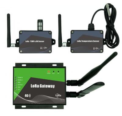 China 4G WiFi LoRa Temperature Humidity Monitor Long Range 5km Sensor Gateway for sale