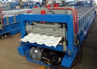 China 0.35 - 0.65mm Glazed Roof Tile Roll Forming Machine Pre Painted Steel Material for sale