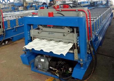 China 0.35 - 0.65mm Glazed Roof Tile Roll Forming Machine Pre Painted Steel Material for sale