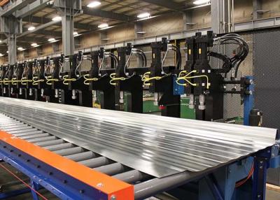China Corn Bin Steel Silo Roll Forming Machine 230mm Spiral Pitch Seam Double Locked for sale
