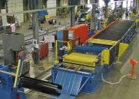 China Corn Bin Steel Silo Roll Forming Machine 230mm Spiral Pitch Seam Double Locked for sale