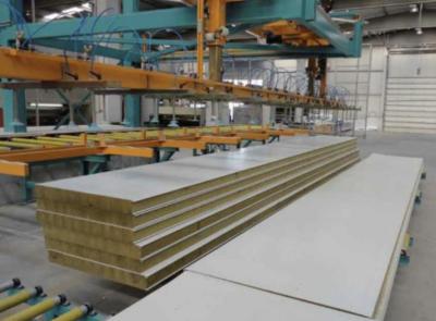 China Mineral Wool Sandwich Panel Machine For Exterior Wall 24 M Double Belt Continuous for sale